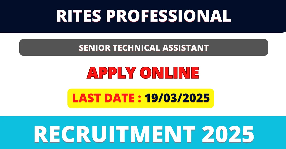 RITES Professional Recruitment 2025 - Apply Online for 24 Post